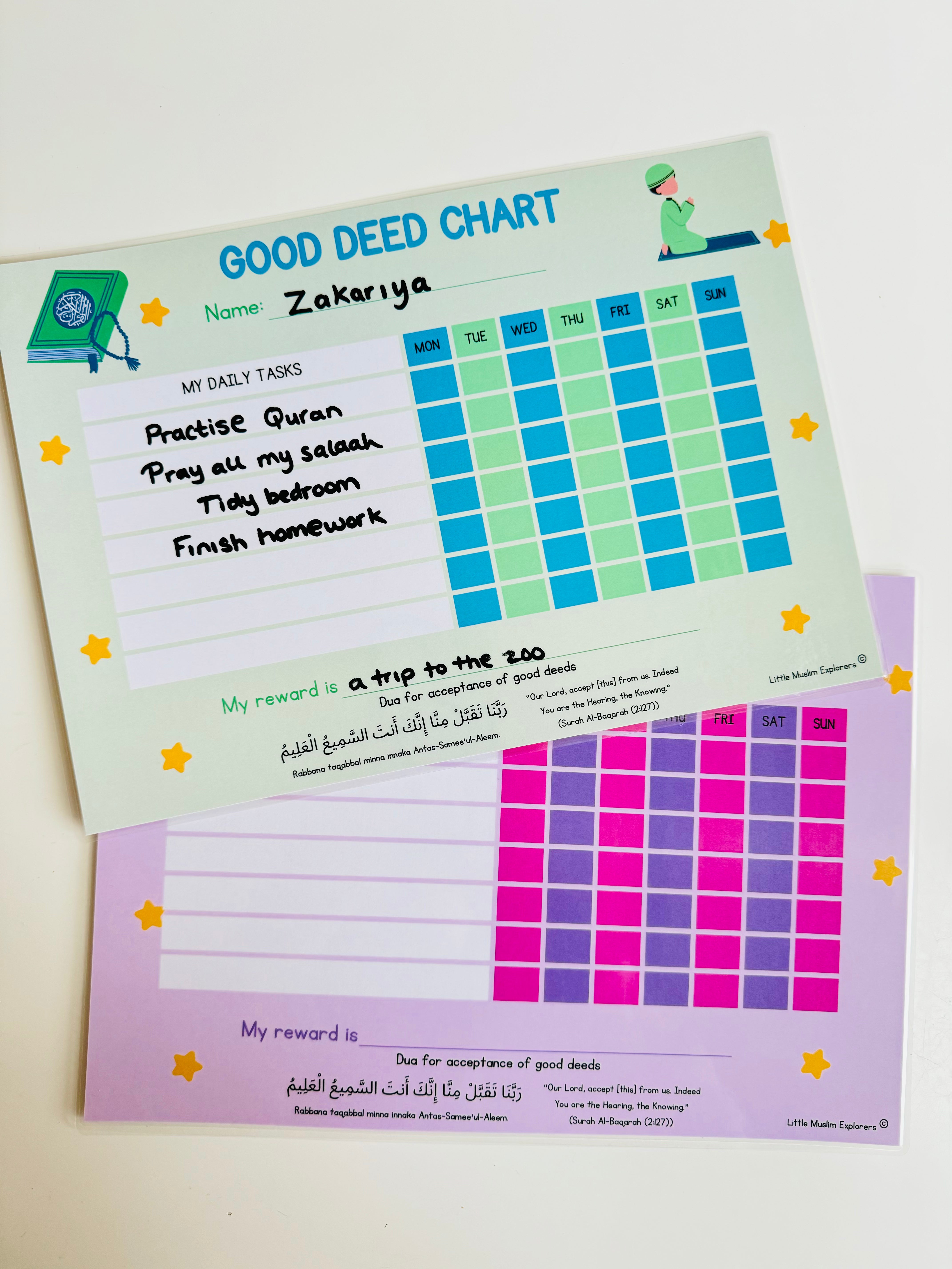 Good deed chart – Little Muslim Explorers